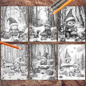 50 Winter Gnomes Coloring Book | Christmas Gnome Coloring Book | Winter ...