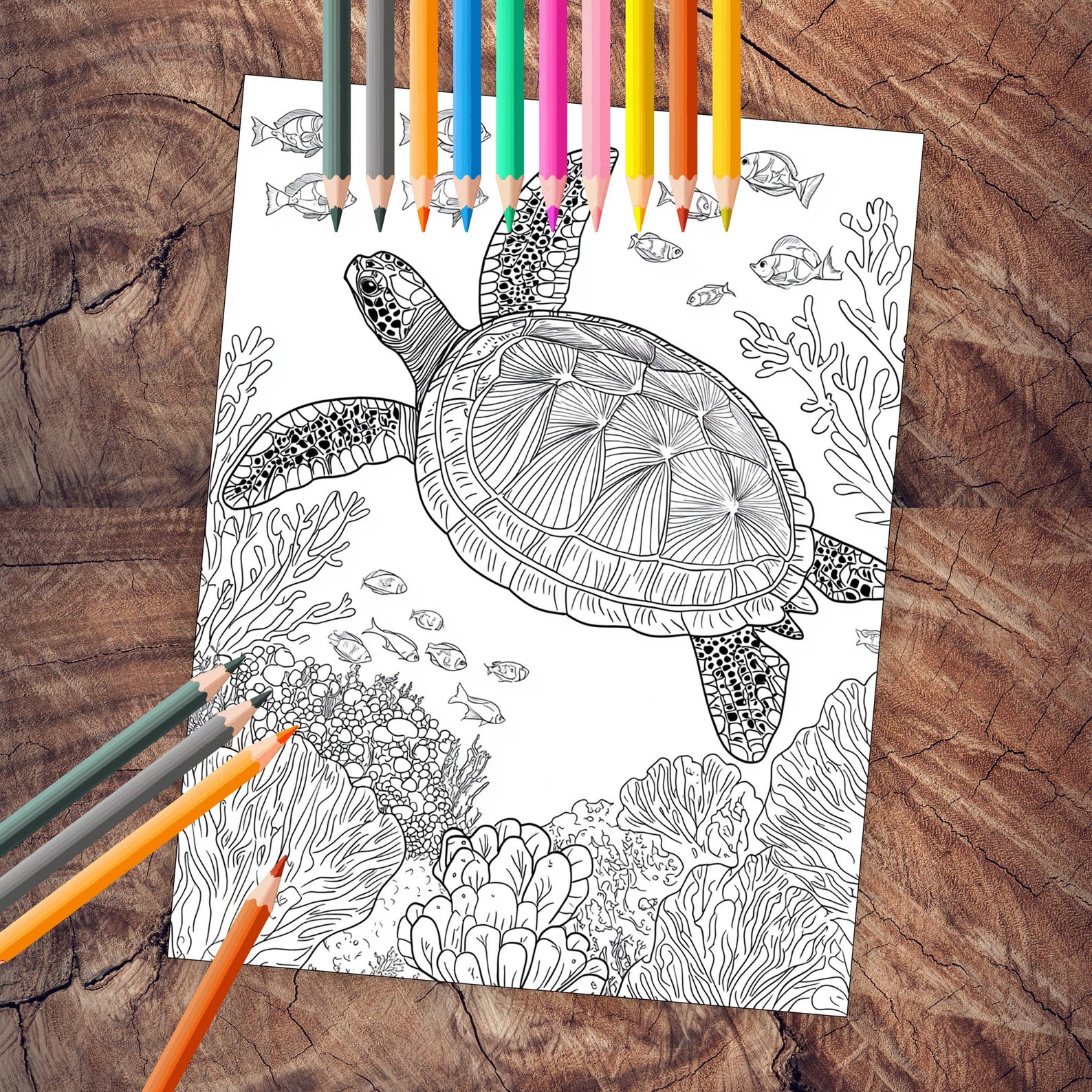 50 Sea Animals Coloring Book | Printable Ocean Creatures | Fun Activity ...