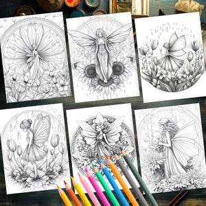 50 Mandala Fairy Coloring Pages - Printable Adult Coloring Book ...
