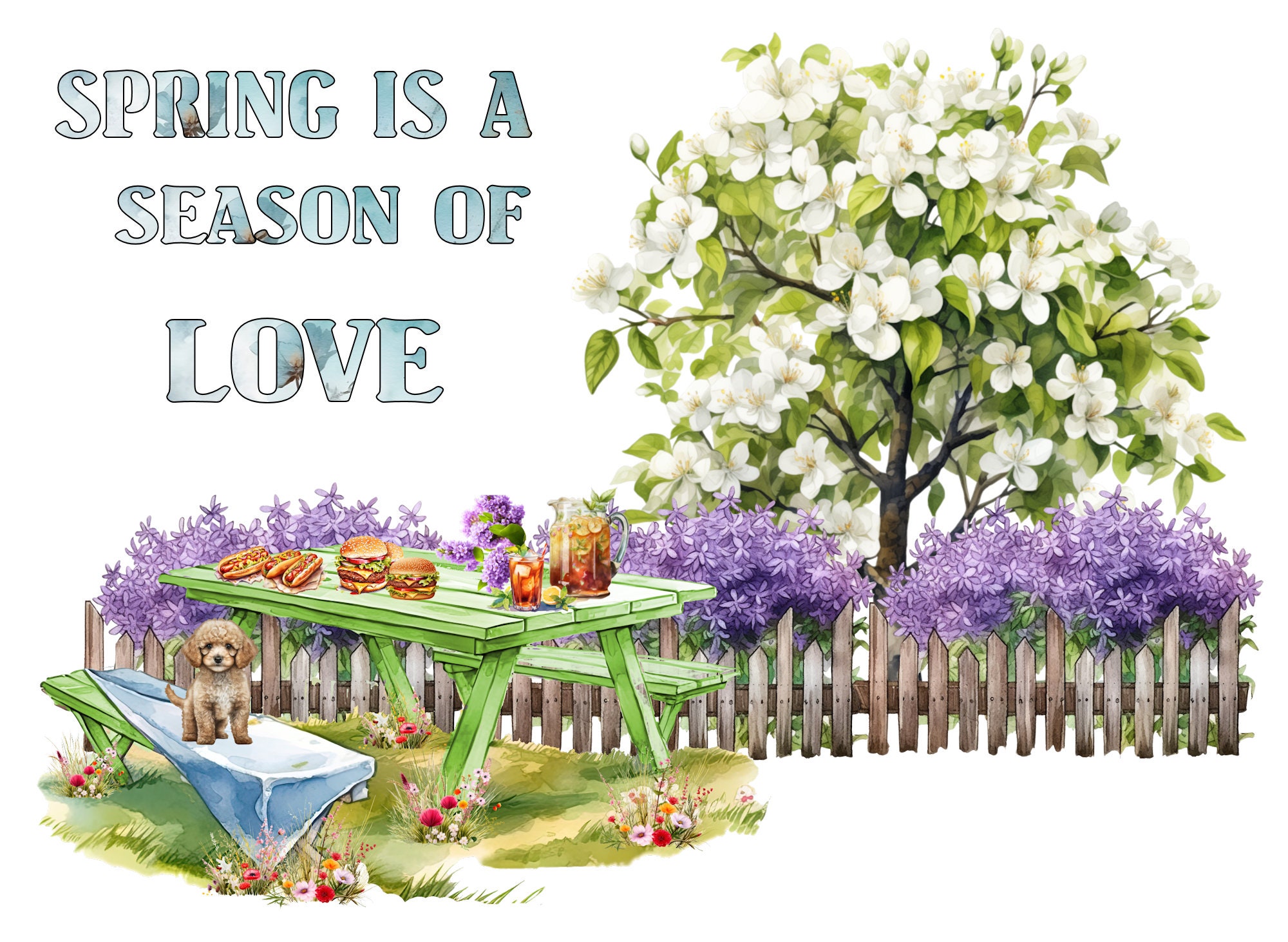 Colorful Digital Spring Images for DIY Projects - Etsy