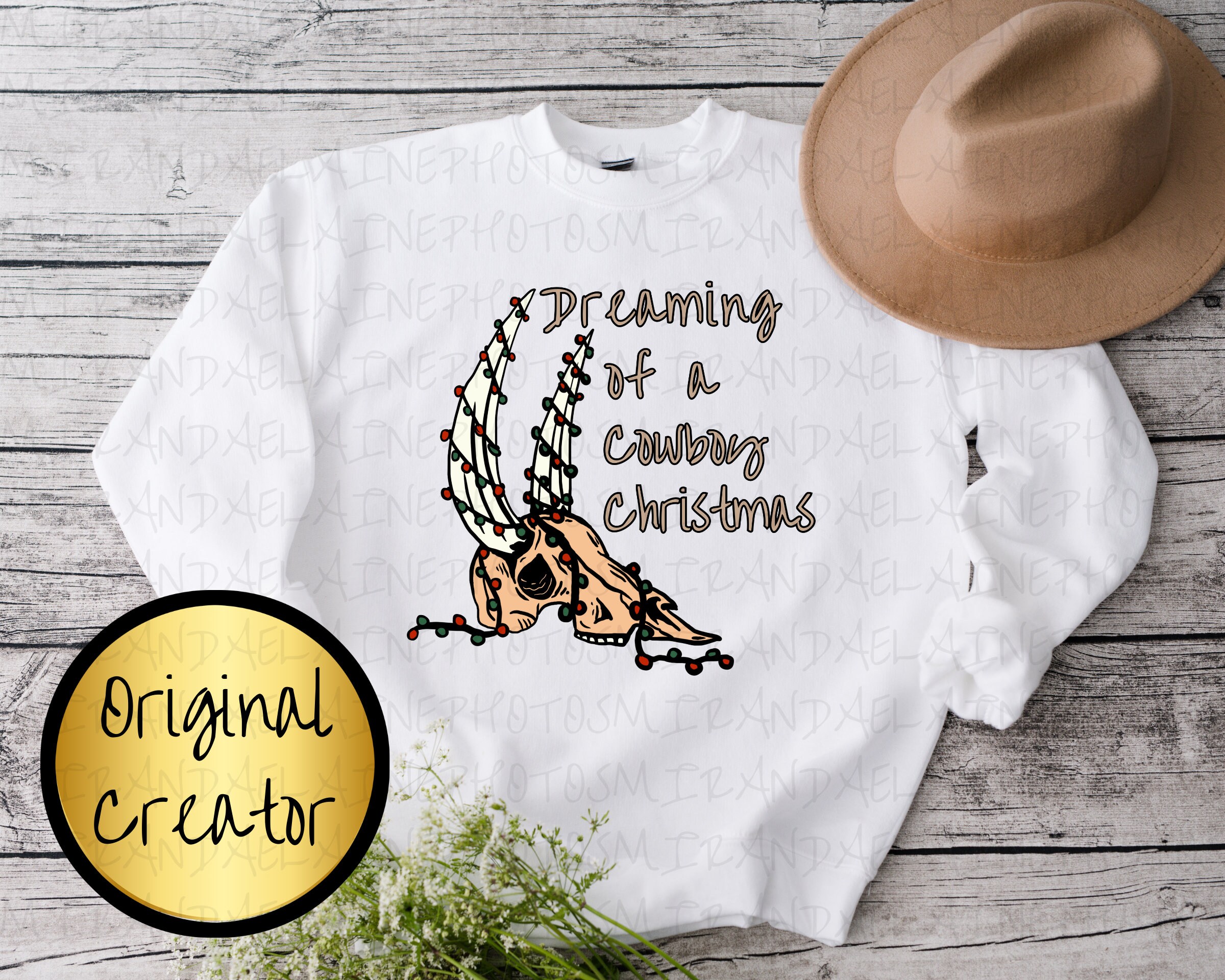 Dreaming of A Cowboy Christmas PNG, Cowboy Sublimation Design, Western ...