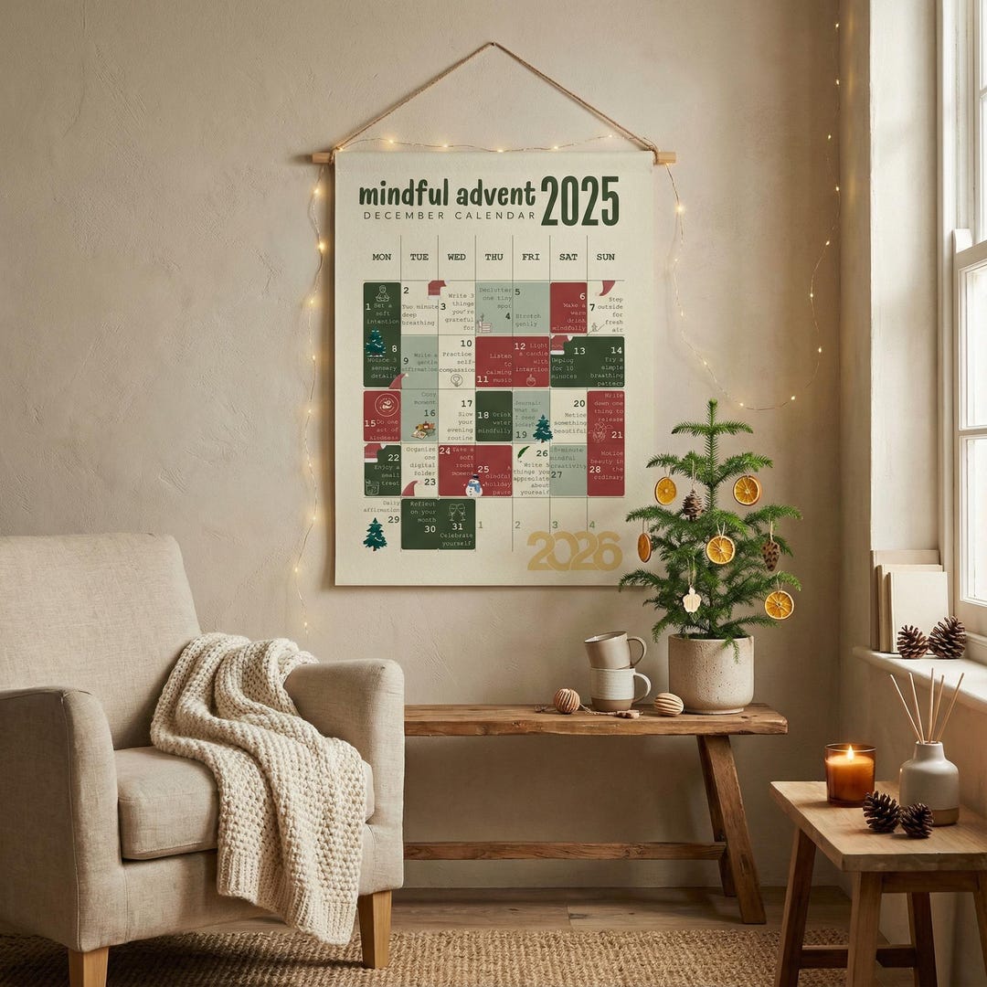 Mindful Advent Calendar 2025 | Self-care Holiday Countdown | Simple ...