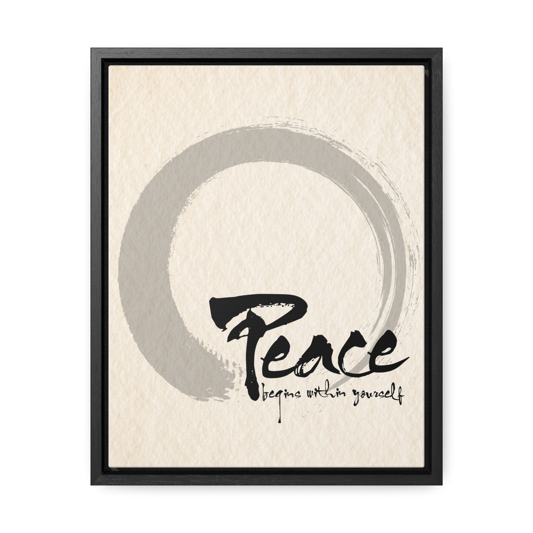 Peace Begins Within Yourself Thich Nhat Hanh Quote Yoga Poster ...