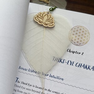 Bodhi Leaf Bookmark: Wooden Buddha, Lotus, or Om Charm - Etsy