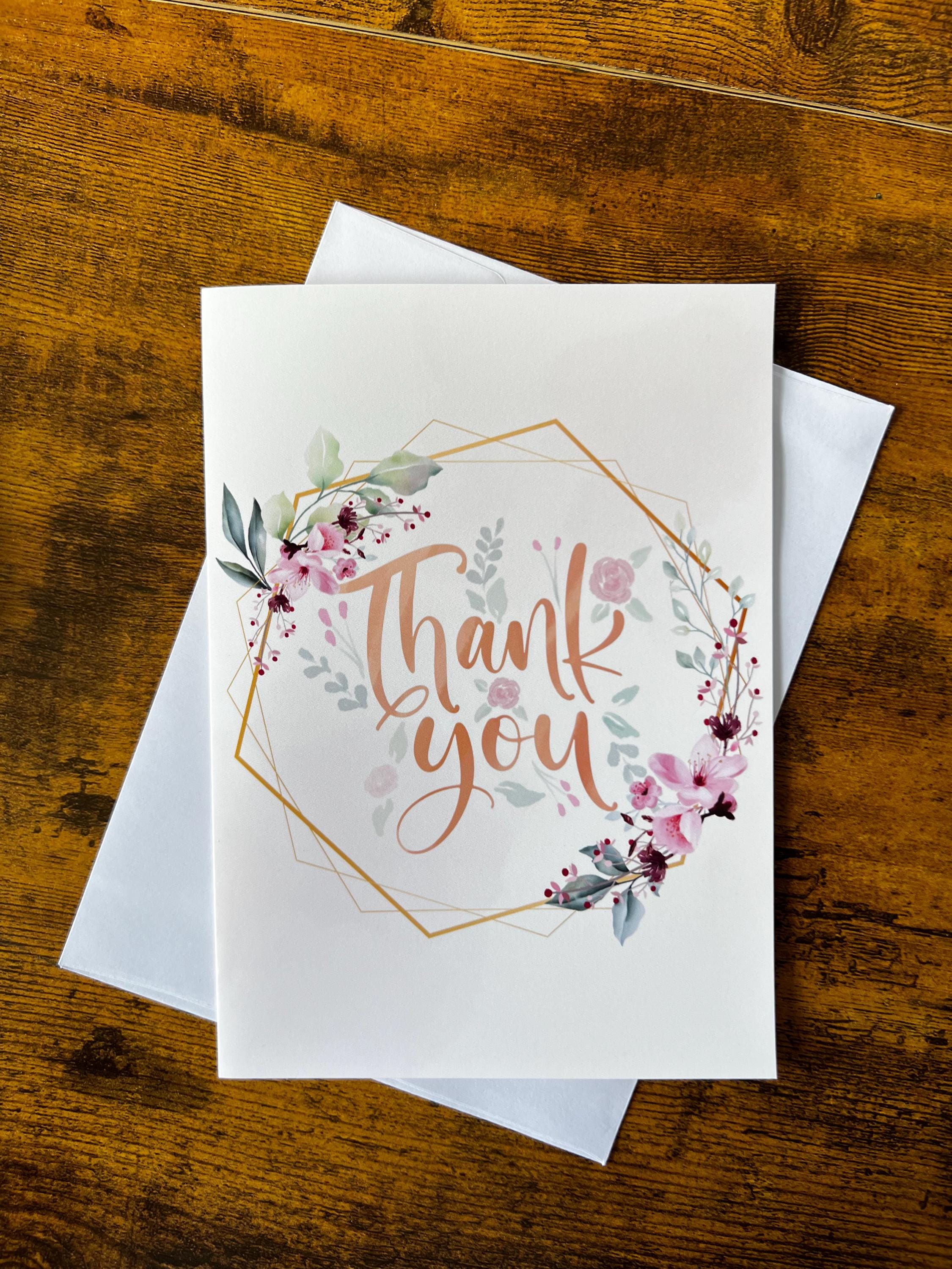 Thank You Card Measuring 5"x7" Appreciation Card for Friends and Loved ...