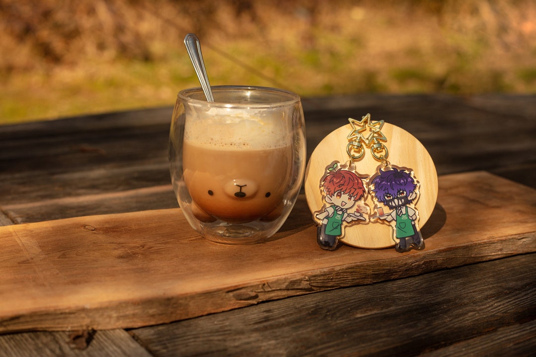 Corpse & Sykkuno - Café Ver. Keychain Double Sided - Etsy