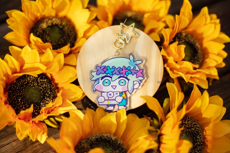 OMORI Basil Keychain Double Sided - Etsy