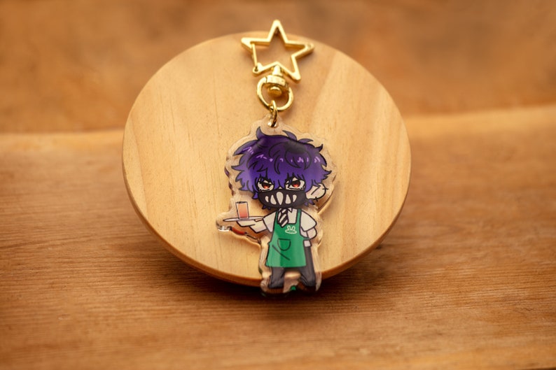 Corpse & Sykkuno - Café Ver. Keychain Double Sided - Etsy