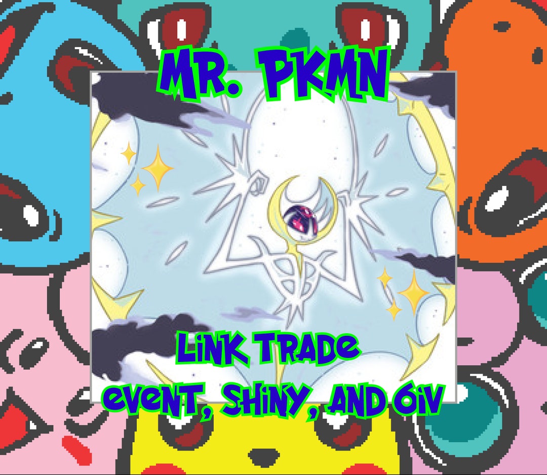 Mrpkmn Pokémon Shiny Lunala Pokémon Link Trade Pokémon Event Shiny Lunala - Etsy
