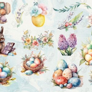 Springtime Bunnies Commercial Use Transparent PNG Clipart Pack, Spring ...