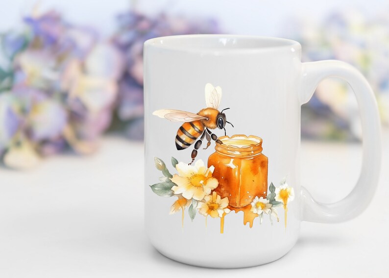 Watercolor Honey Bee Transparent PNG Clipart Bundle Spring - Etsy