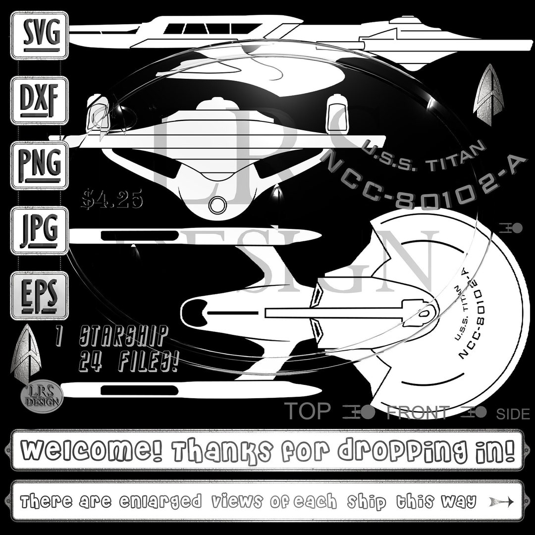 Titan Starship Trek Files for Laser Cricut Silhouette Cnc - Etsy