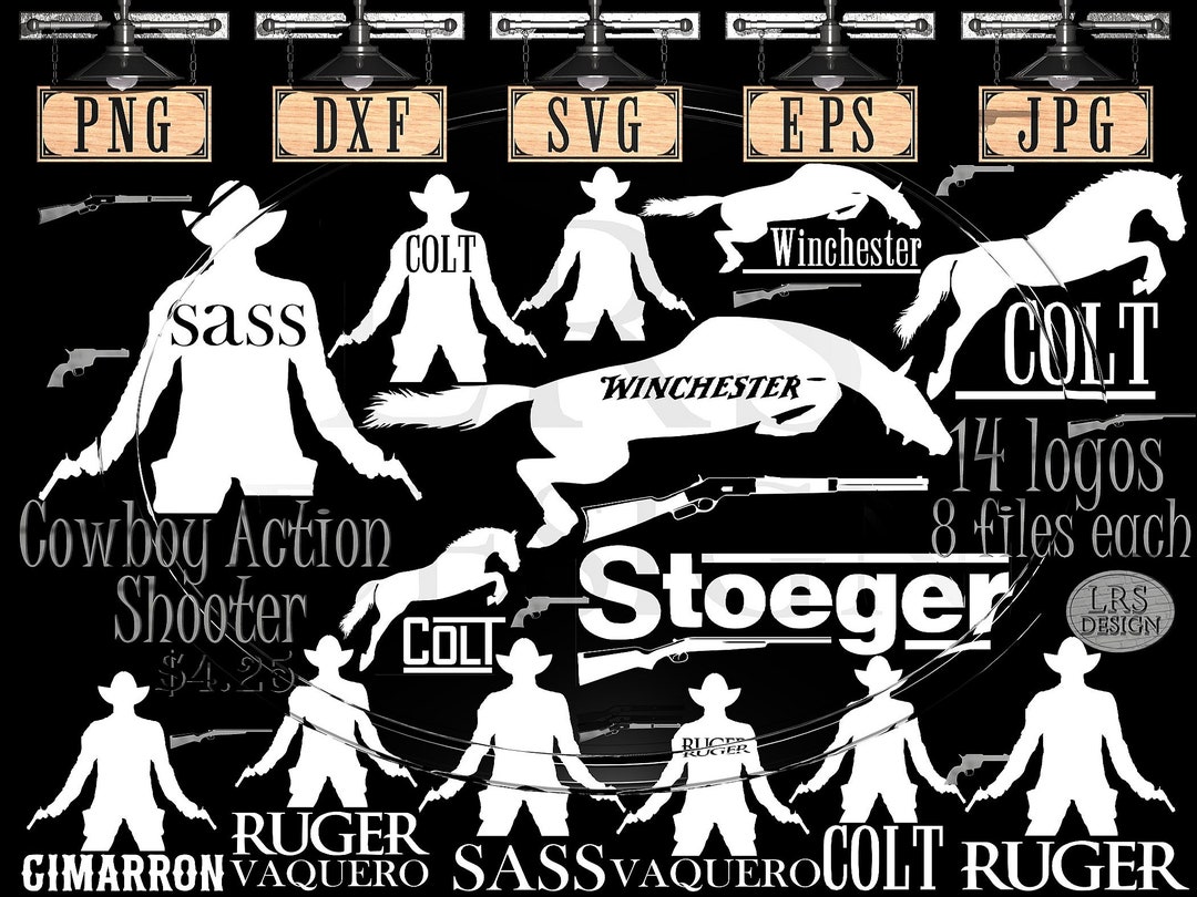 Single Action Shooter Svg Bundle for Cricut Silhouette Cnc - Etsy