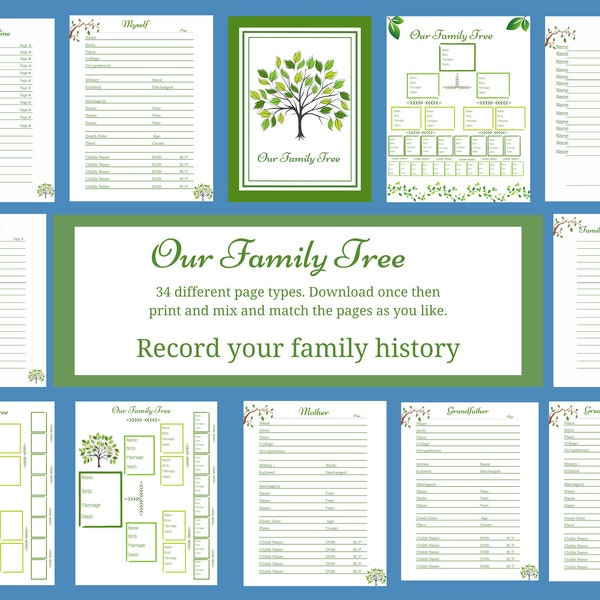 Family Tree 5 Generations - Etsy