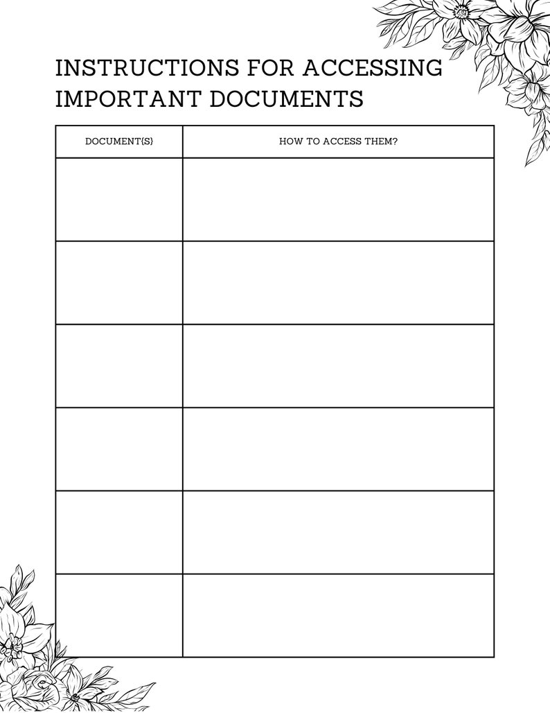 Final Wishes, End of Life Planner. Personal, Medical, Pet, Passwords ...