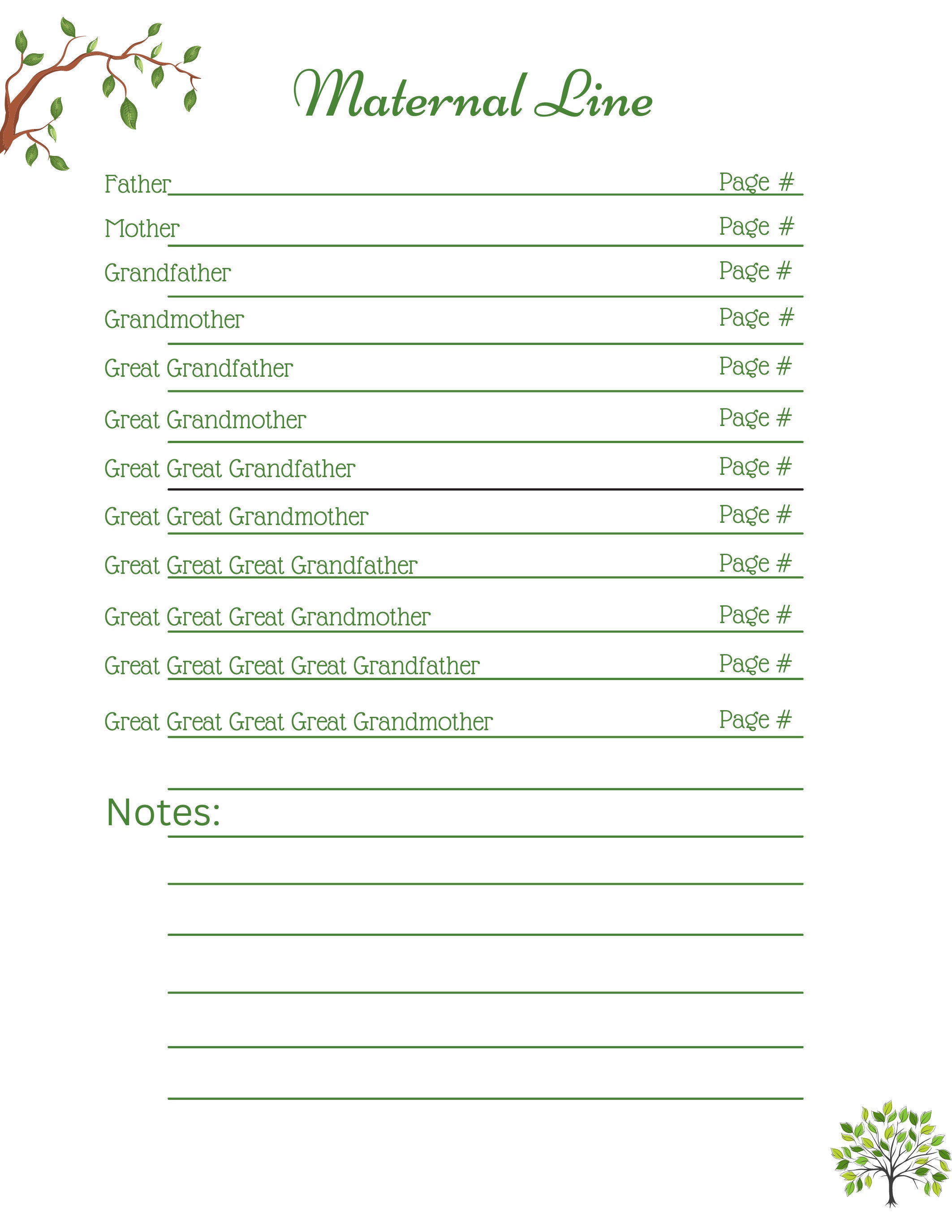 Family Tree Planner/journal, Minimalist, Genealogy, 4 Generations, 5 ...