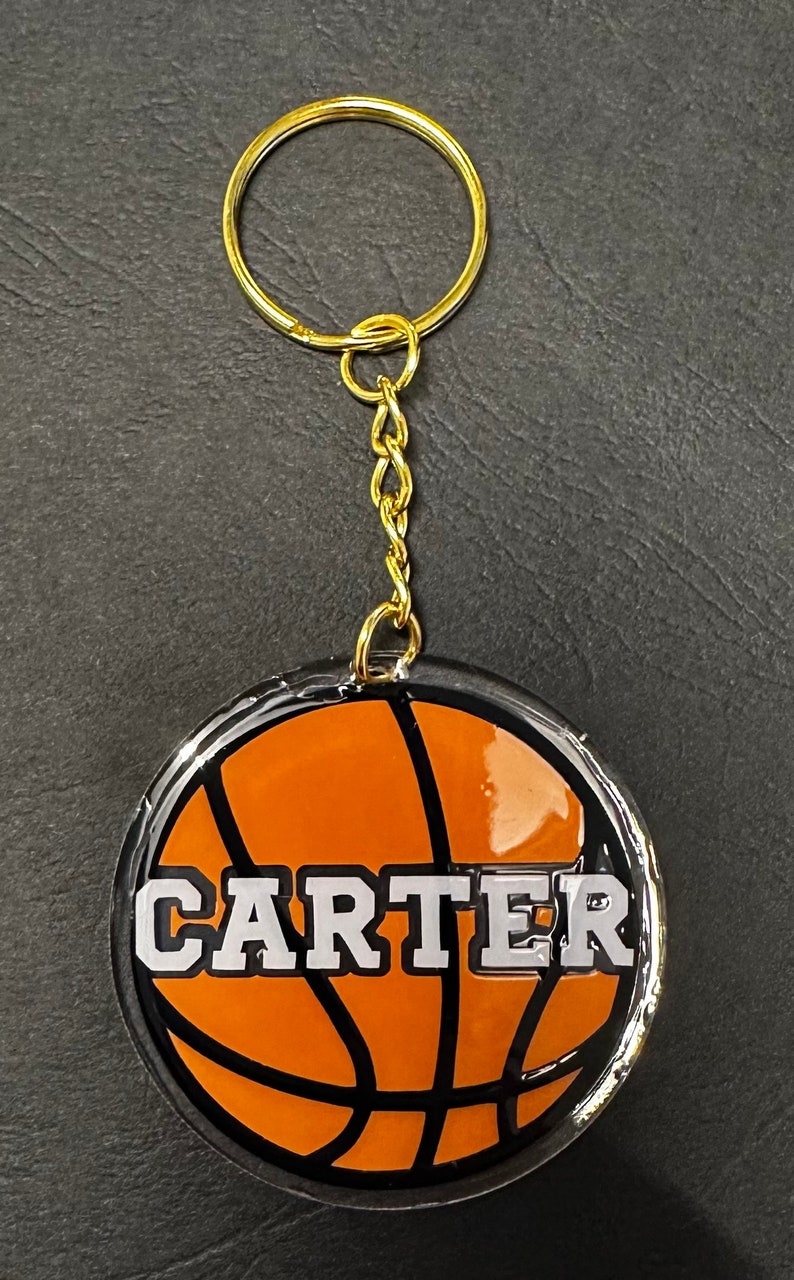 Basketball Hoop Basket With Personalized Keychain - Etsy