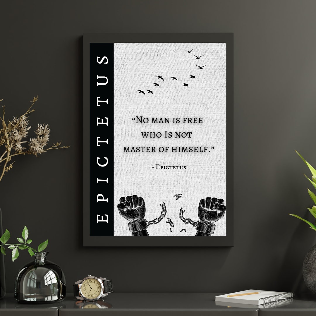 Epictetus Quote Stoic Art Stoicism Print Philosophy Wall - Etsy