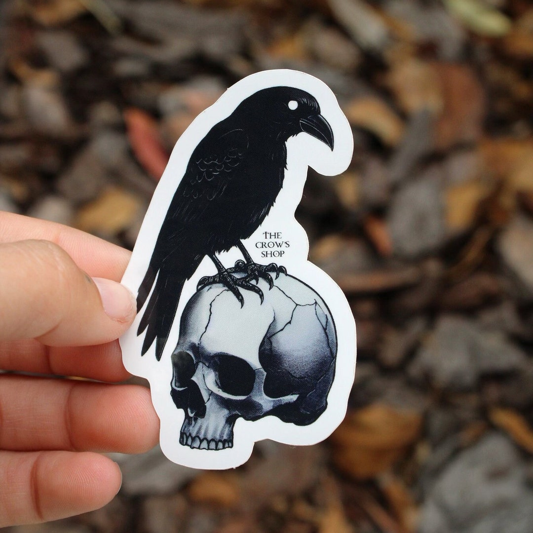 The Crow's Shop Official Sticker, Glossy Crow Sticker - Etsy