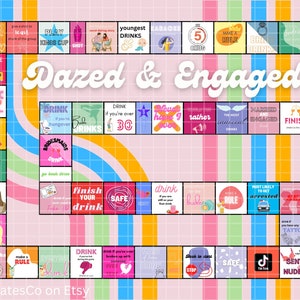 Bachelorette Board Game - Dazed and Engaged - Etsy