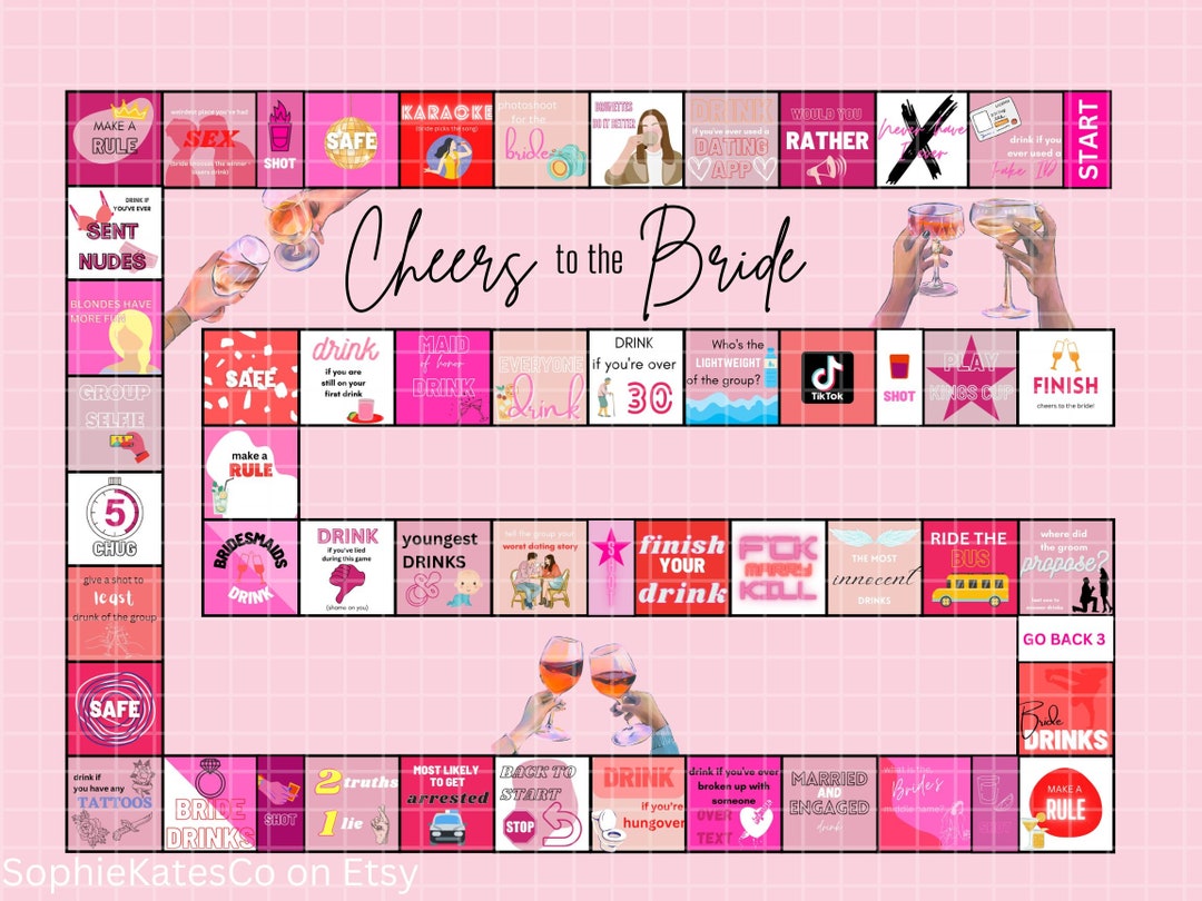 Bachelorette Board Game Etsy