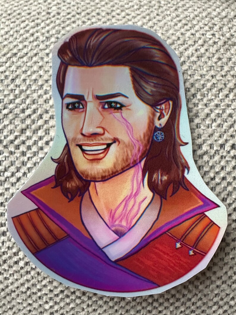 Baldurs Gate 3 Holographic Stickers Decals Astarion Laezel Karlach Gale ...