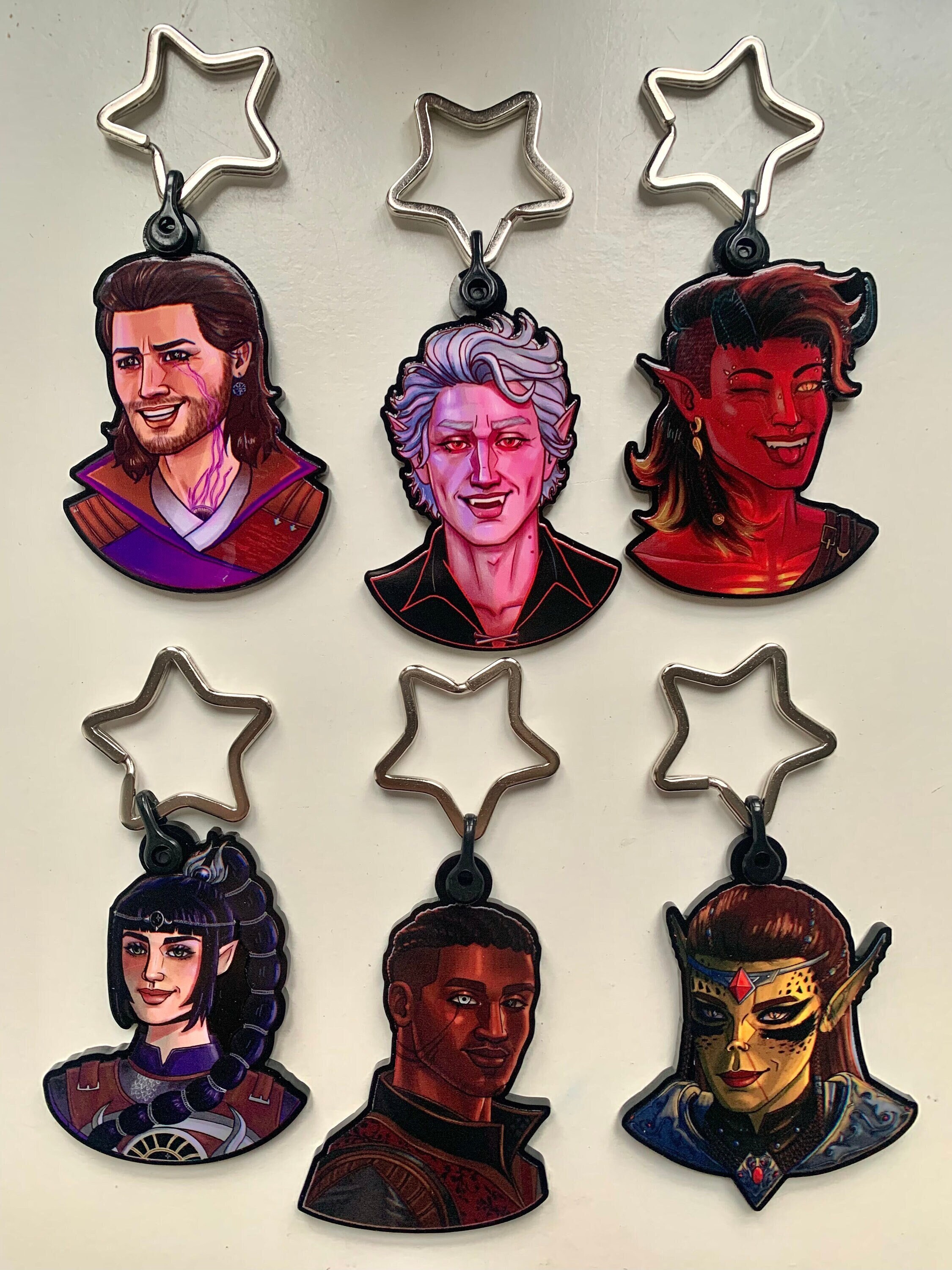 Baldurs Gate 3 Keyrings Keychains Charms Astarion Karlach Laezel Gale ...