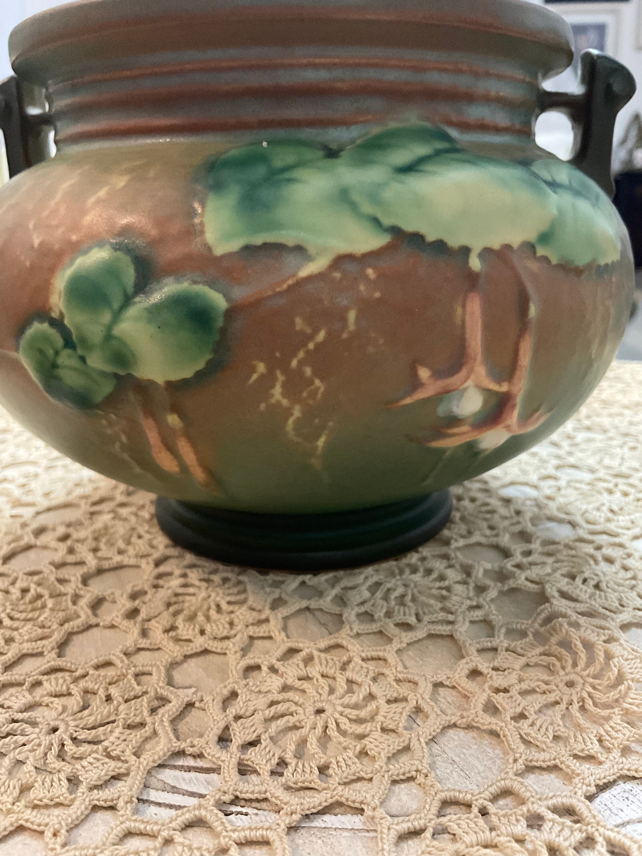 Roseville Pottery Fuchsia Jardinière 645-4 Green Circa. 1939 - Etsy