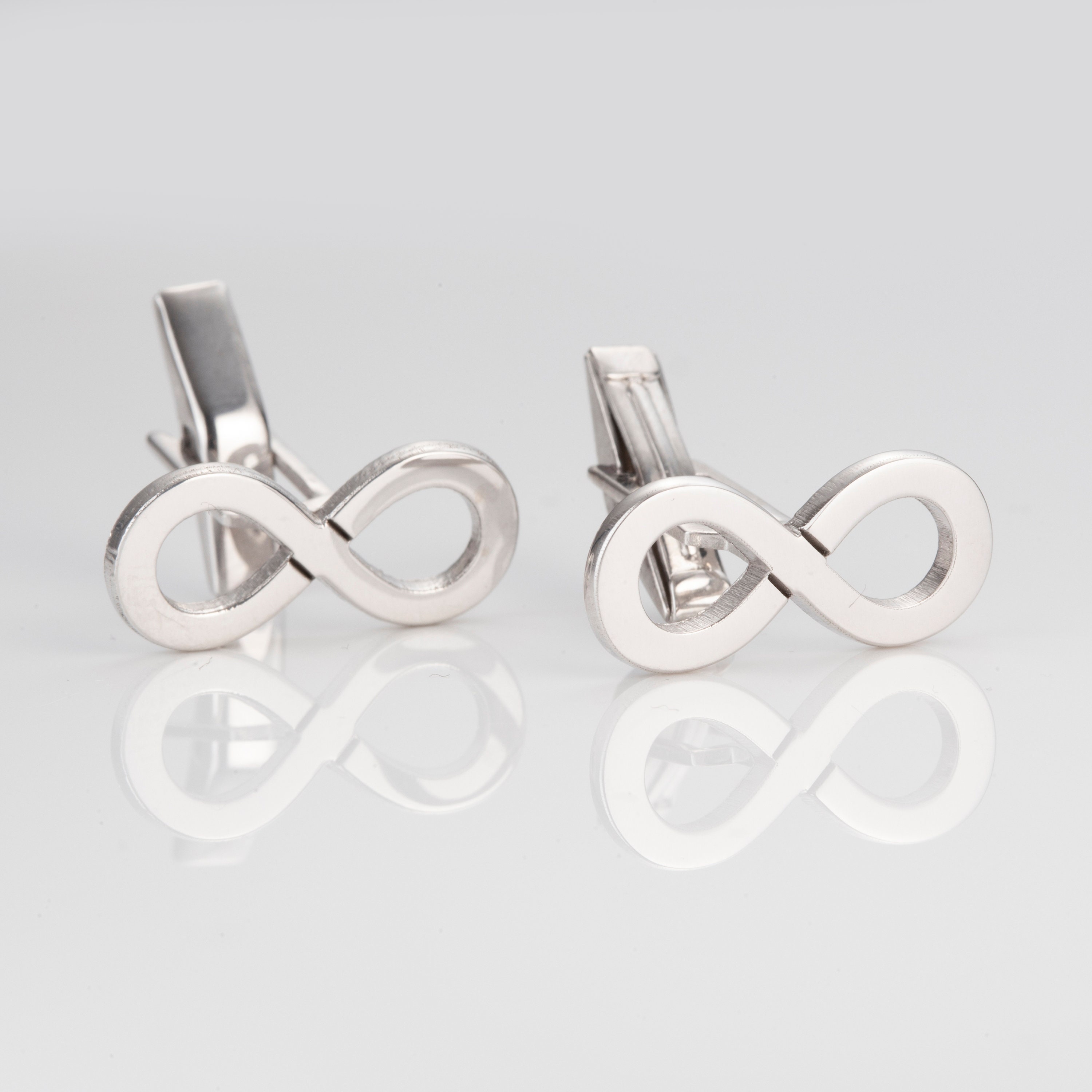 Customized Silver Infinity Symbol Cufflinks Infinity Figure of Eight ...