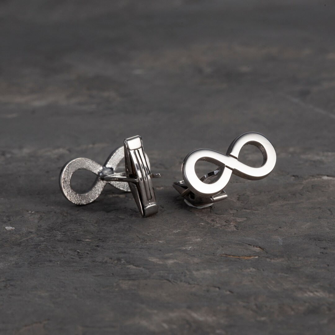 Customized Silver Infinity Symbol Cufflinks - Infinity Figure of Eight ...