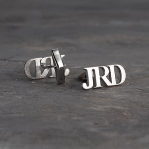Personalized Initials Cufflinks - Custom Groomsmen Wedding Cufflinks ...