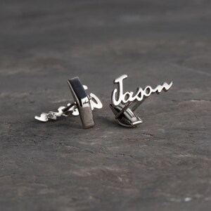 Custom Cursive Name Cufflinks Personalized Cufflinks Groom Wedding ...