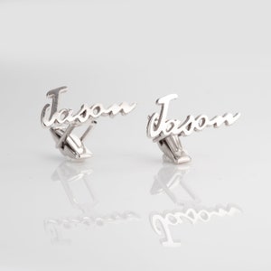 Custom Cursive Name Cufflinks Personalized Cufflinks Groom Wedding ...