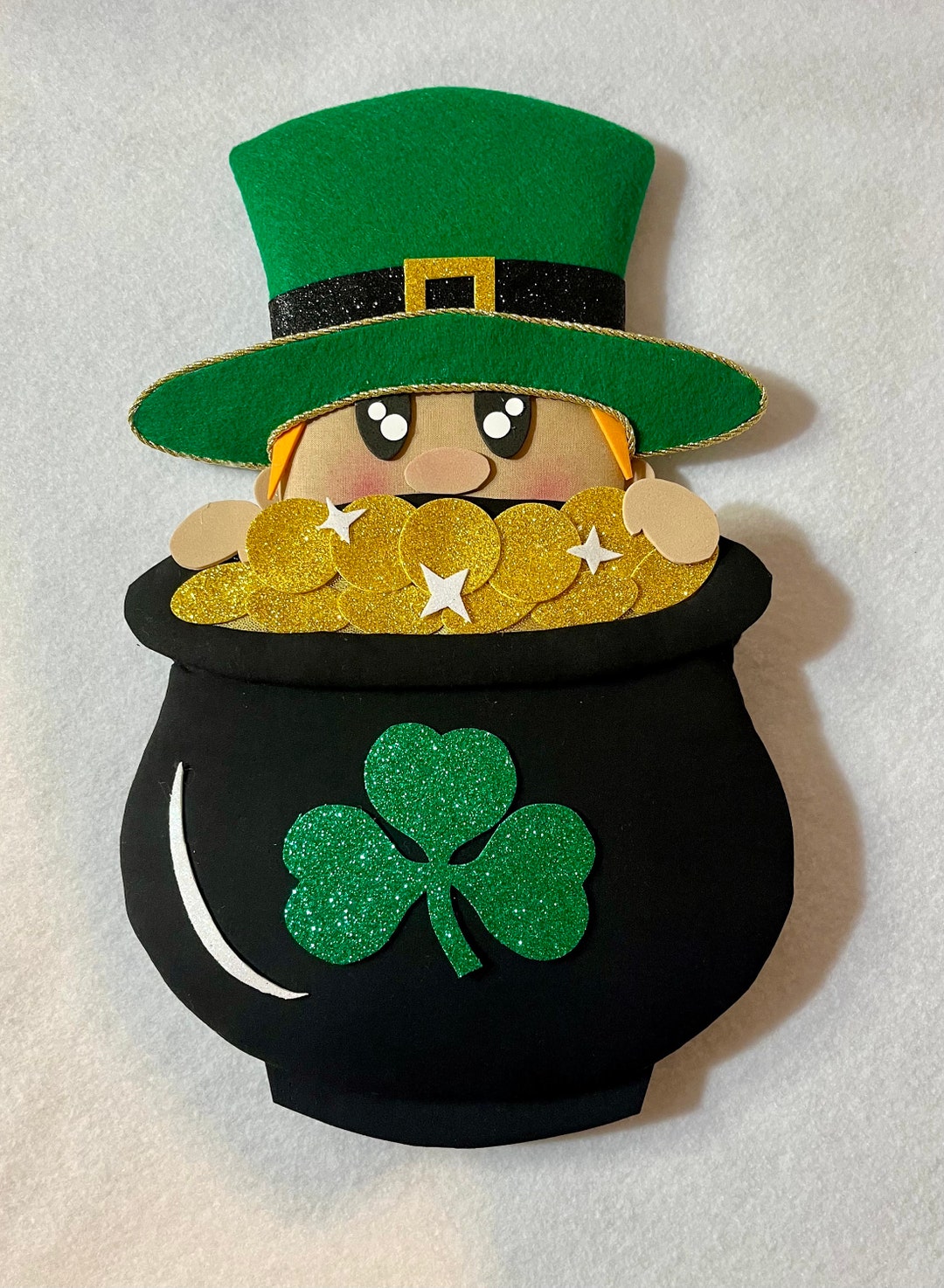 Leprechaun Pot of Gold Wreath Attachment for St Patricks Day ...