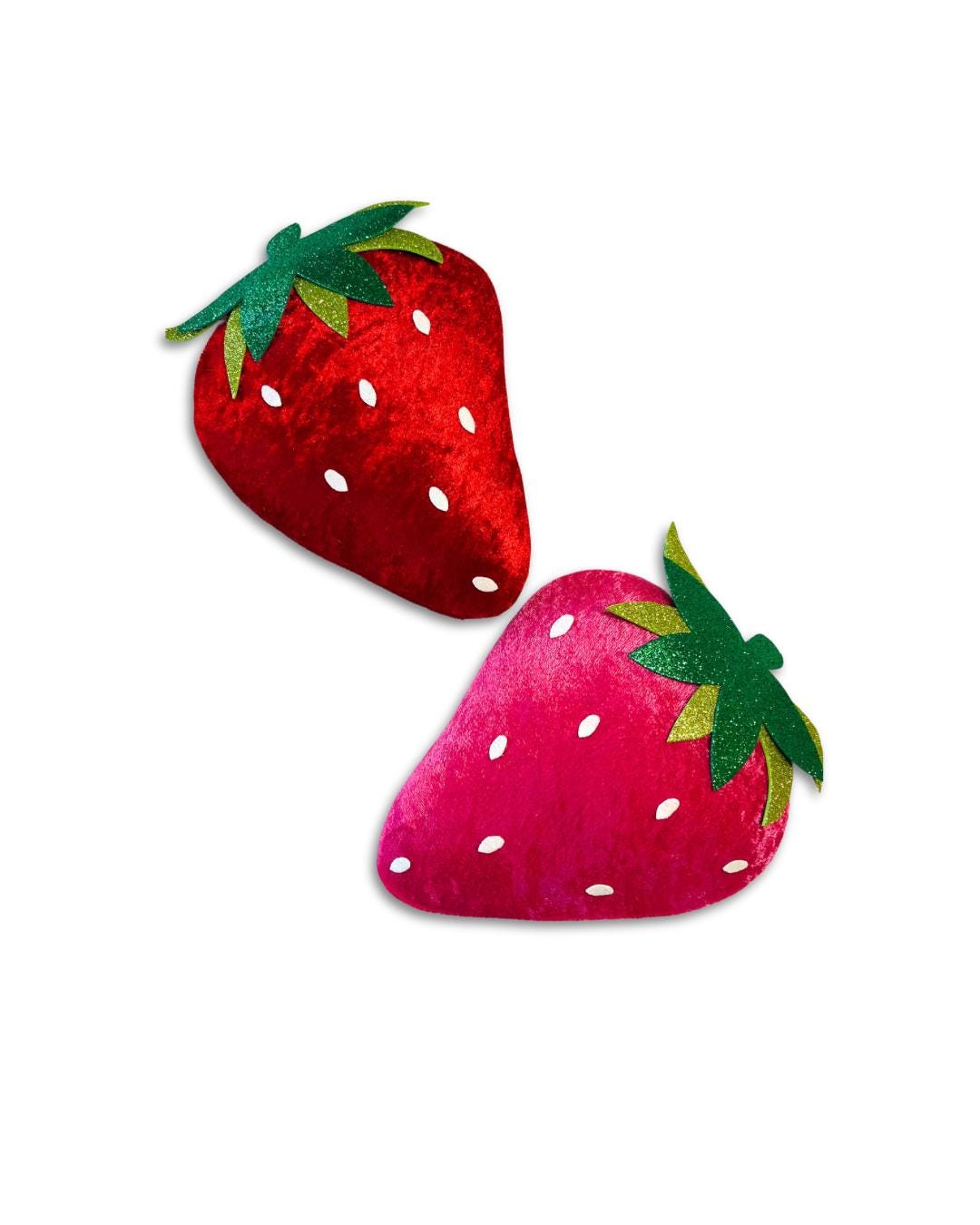 Set of Red & Pink Strawberry Wreath Attachments for Deco Mesh Design ...