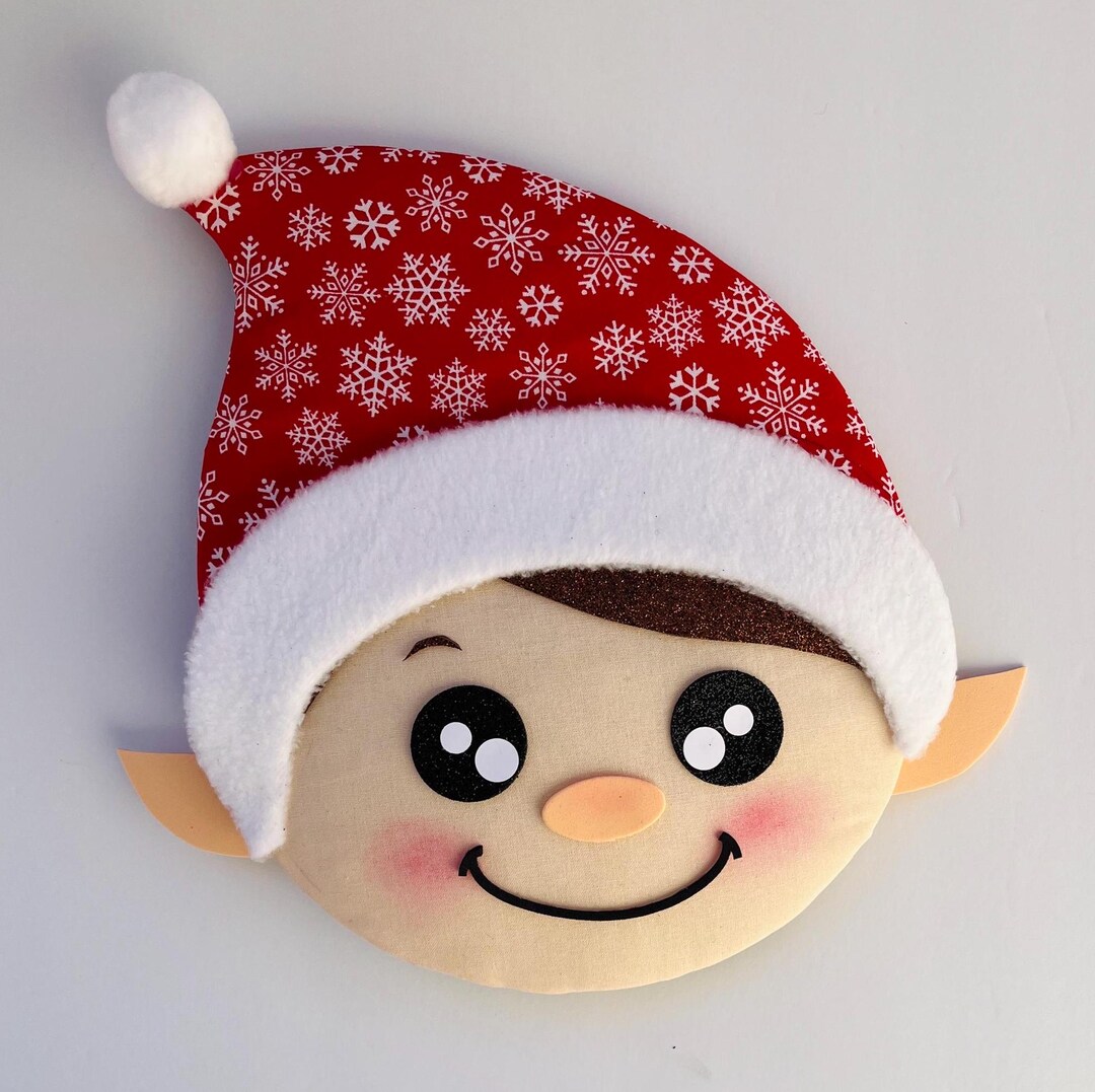 Elf Boy Christmas Wreath Attachment, Deco Mesh Embellishment for Xmas ...