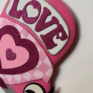 Valentine's Day Love Bug Wreath Attachment - Pink Heart VW Volkswagen ...