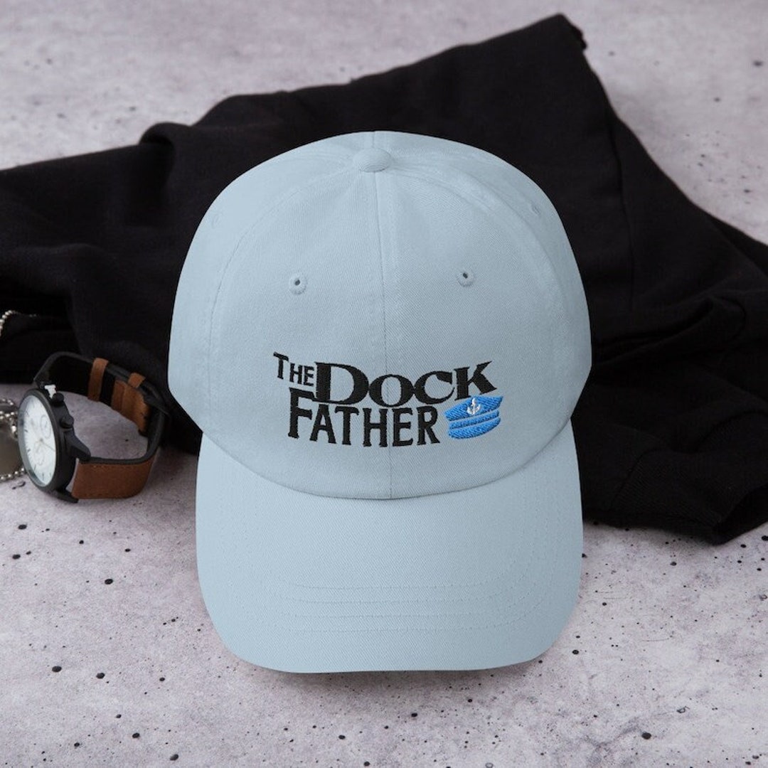 The Dock Father Cap | Personalized Captain Dad Hat for Sailing, Boating ...