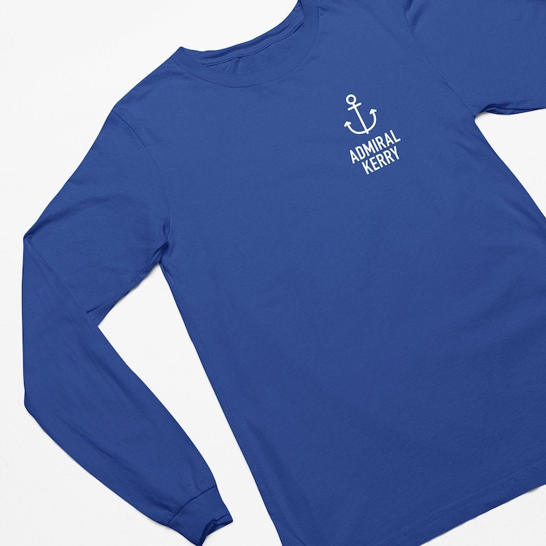 Personalized Unisex Sailing Crew Shirts, Sailboat Team Apparel, Admiral ...