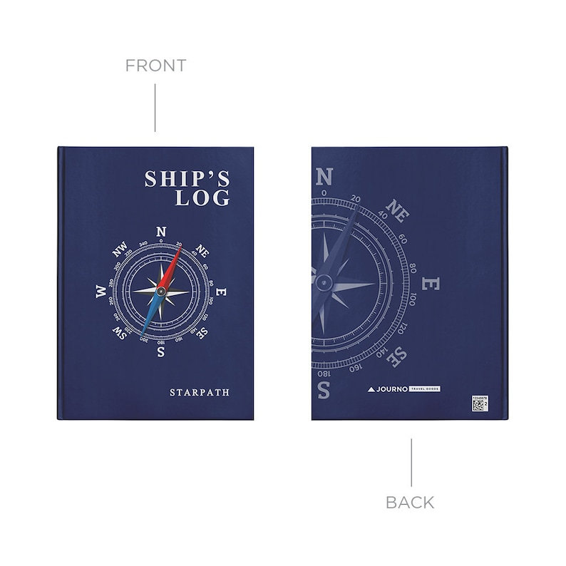 Custom Captain's Notebook With Compass Design, Personalized Nautical ...