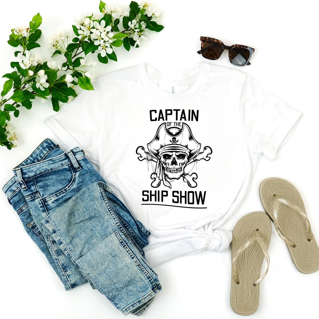Captain of the Ship Show Apparel, Nautical Short Sleeve Tee, Pirate ...