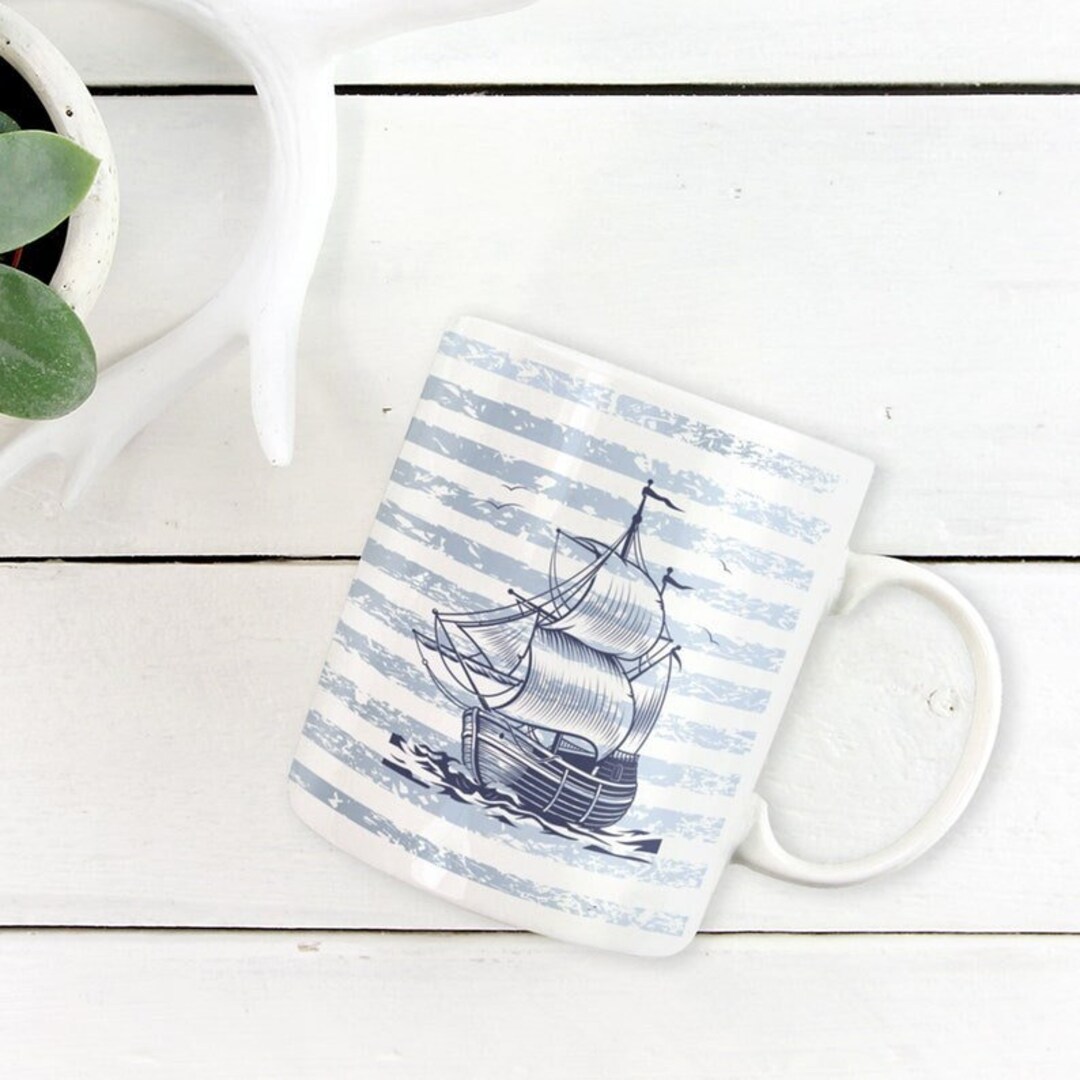 Unique Vintage Nautical Coffee Mug Christmas Gift for Sailing Lover ...