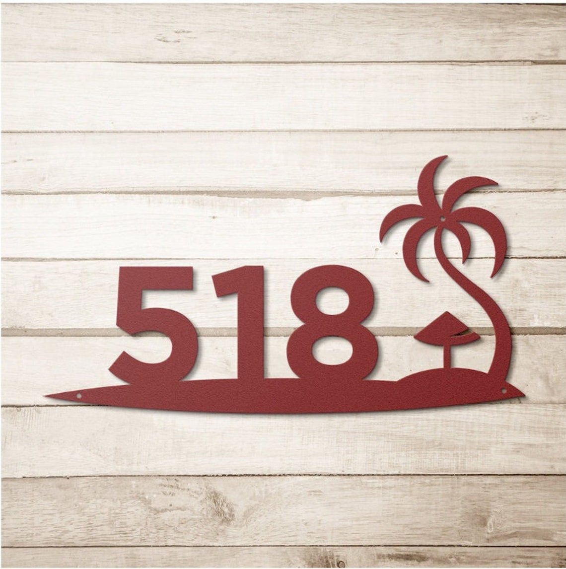 Custom Nautical House Number Sign: Beach Decor Idea Outside - Etsy