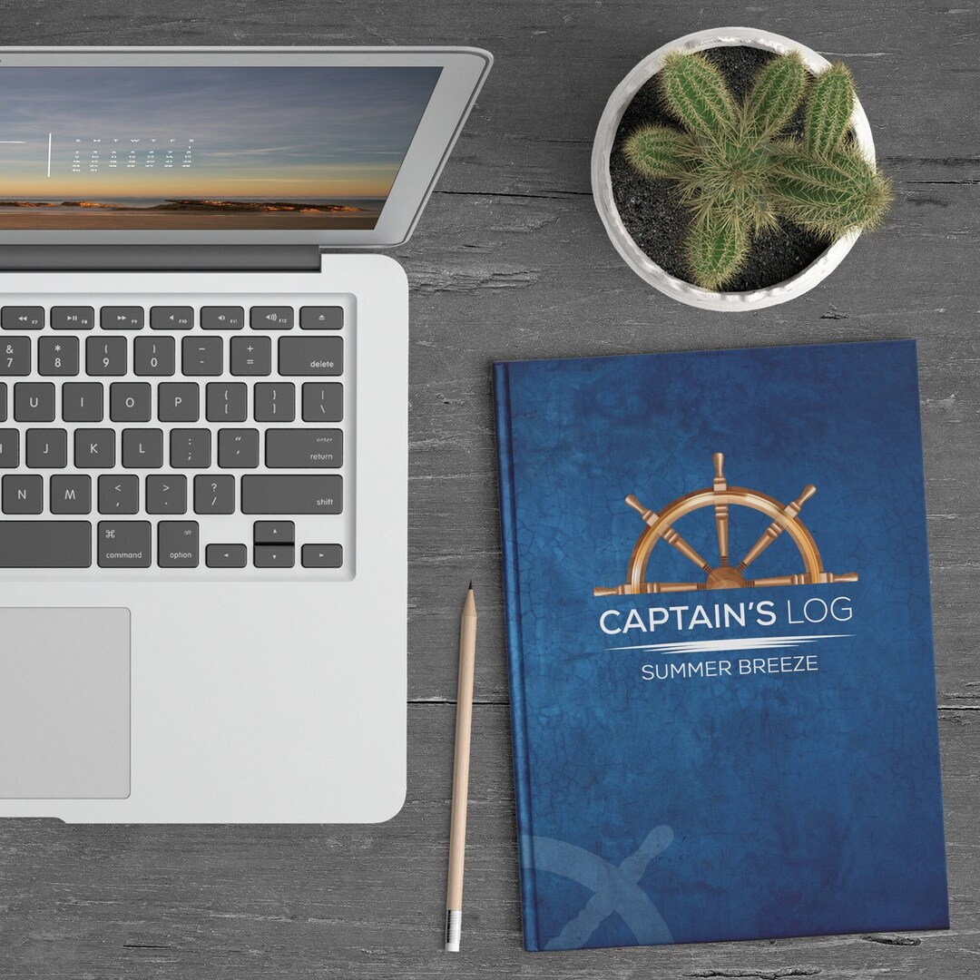 Custom Nautical Log Book, Personalized Captain's Journal for Boating ...