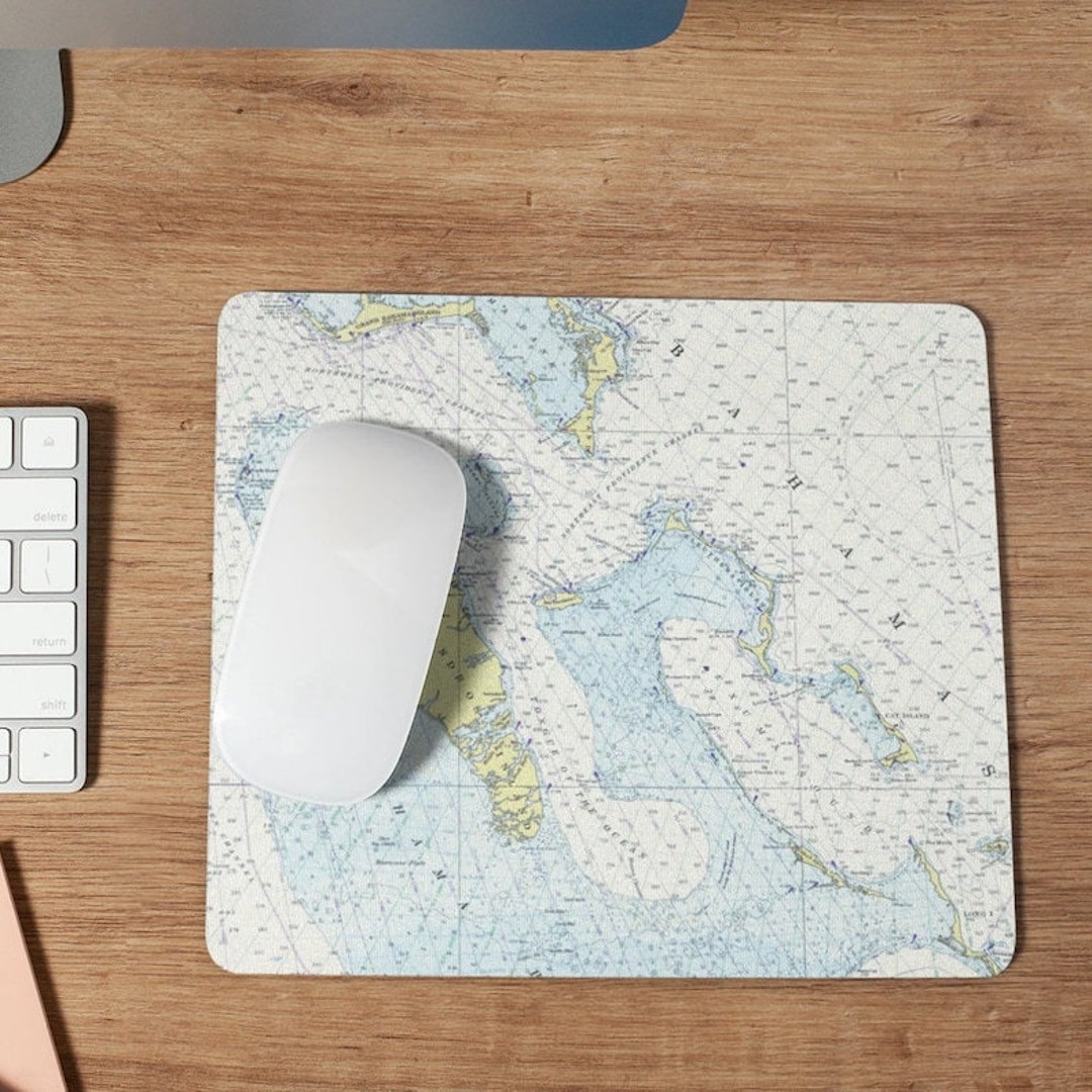 Mousepad With Map Design, Map-inspired Mousepad, Nautical & World Map ...