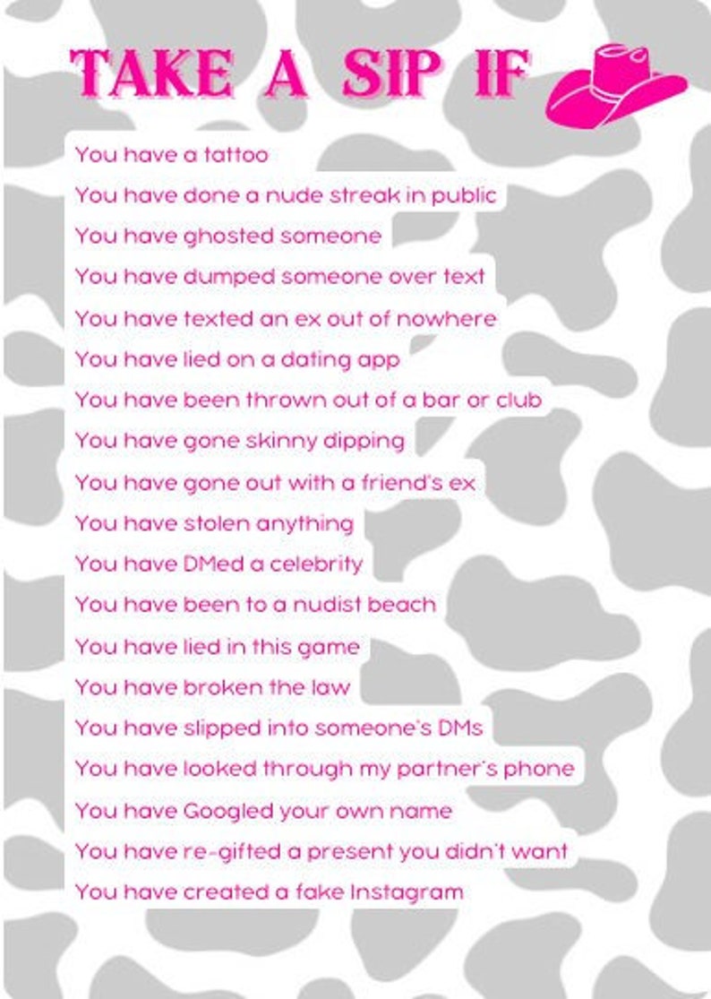 Cowgirl / Last Rodeo Bachelorette / Hens Party Games Instant - Etsy ...