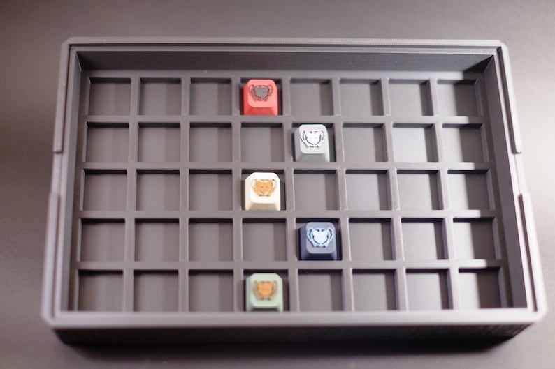 ASTRA II 5x8 Artisan Keycap Box [40 Slots] With Clear Display Lid and ...