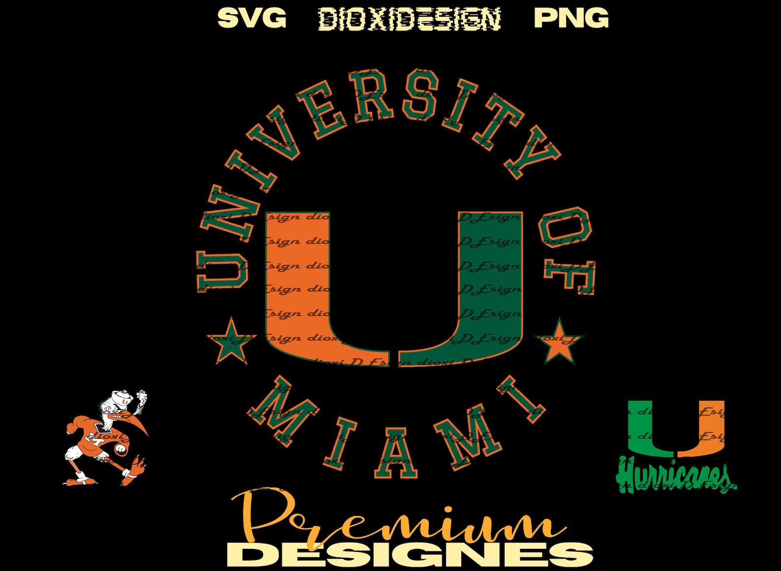 University of Miami Svg - Etsy