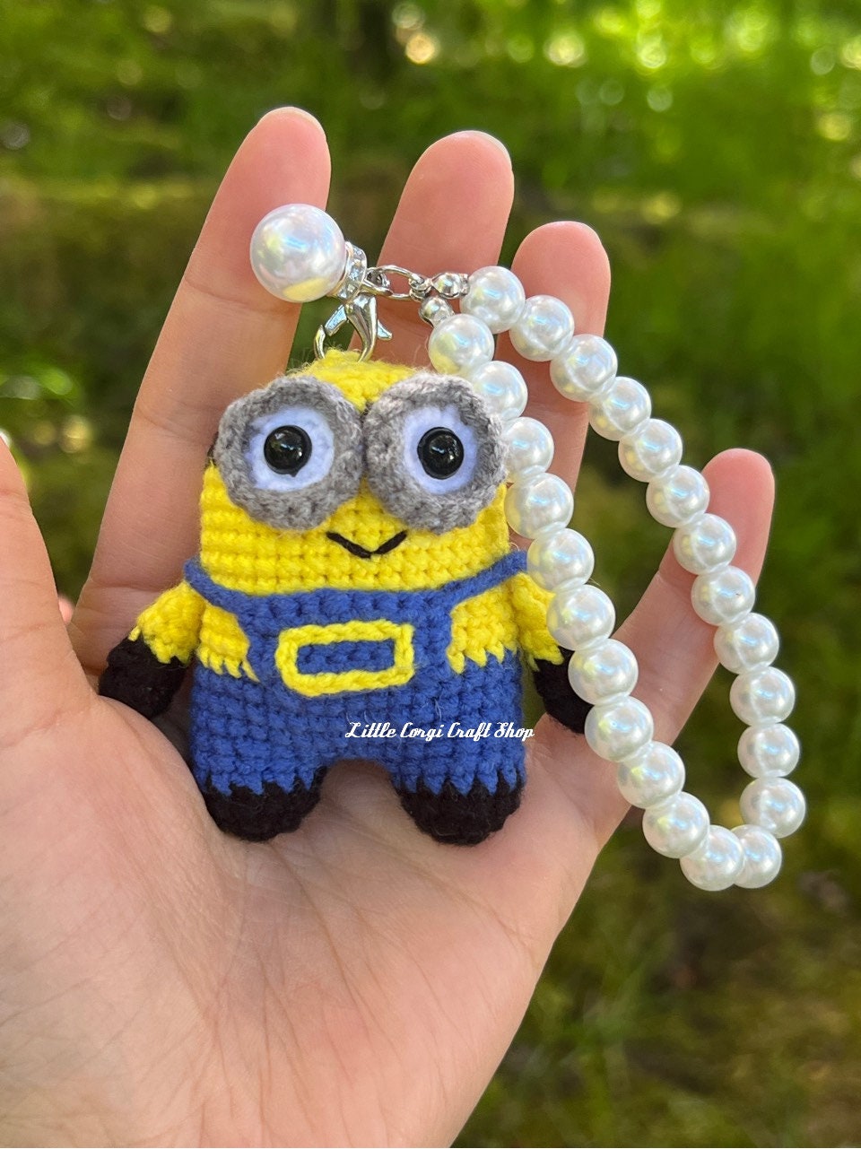 Handmade Crochet Minions Keychain, Cute Minion Purse Decor, Amigurumi ...