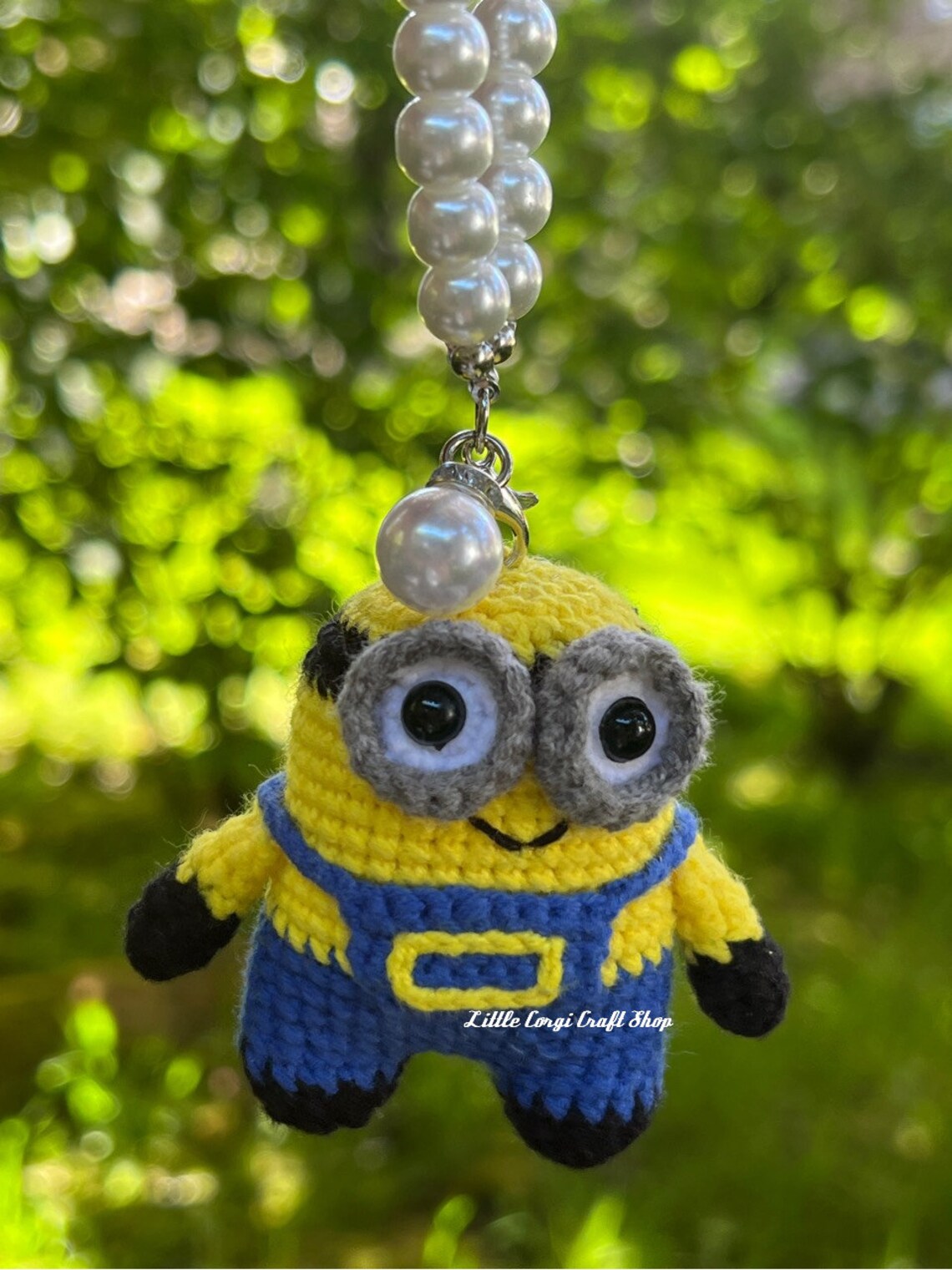 Handmade Crochet Minions Keychain, Cute Minion Purse Decor, Amigurumi ...